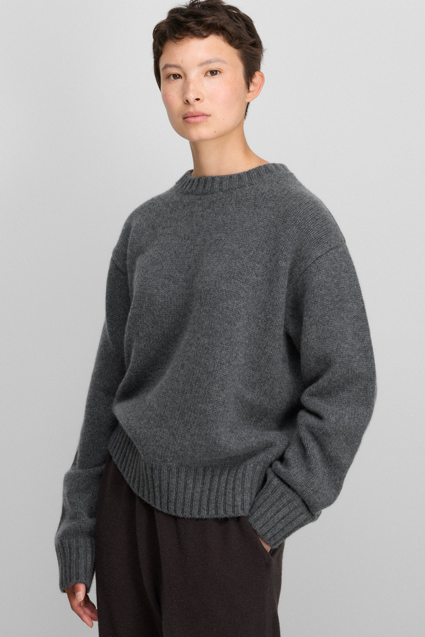 extreme cashmere crew-neck sweater pure – 373 oldie – extreme cashmere x